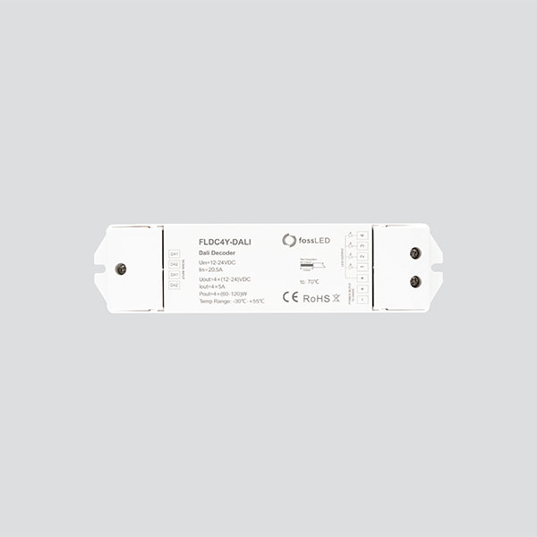 4 Channel DALI Dimmable Decoder for LED Strip - fossLED
